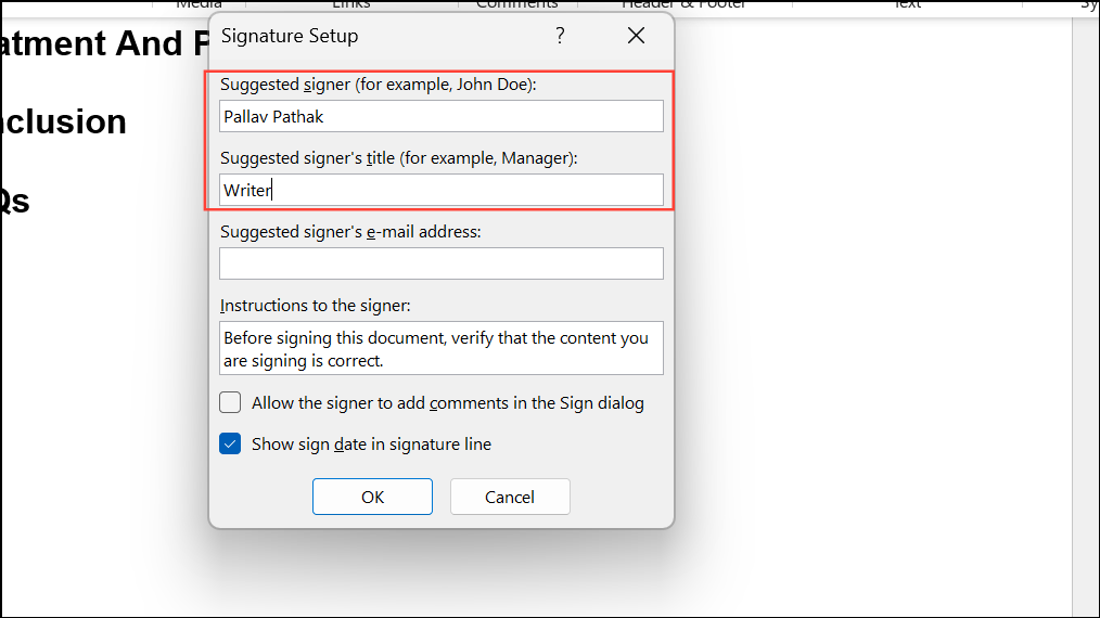 How to Fix Signature Not Appearing in Microsoft Word