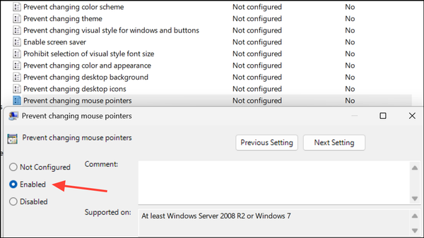 How to Prevent Users from Changing Mouse Pointers in Windows 11