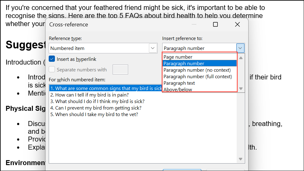 How to Use the Cross-Reference Feature in Microsoft Word