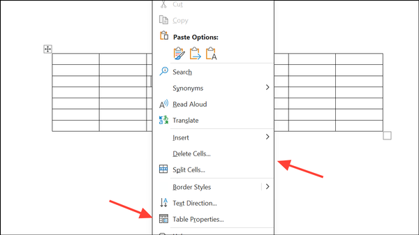 How to Display and Modify Table Properties in Word