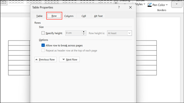How to Display and Modify Table Properties in Word