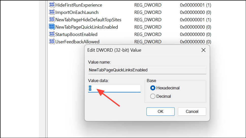 How to Hide Quick Links on New Tab Page in Microsoft Edge