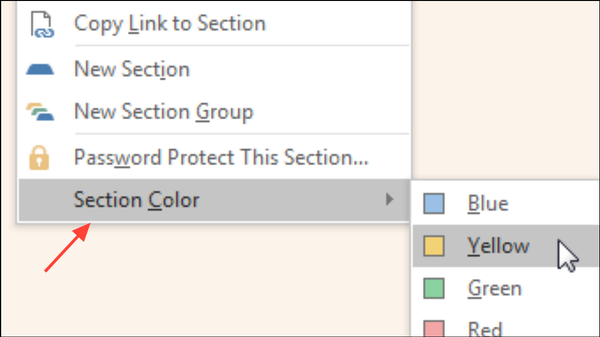 How to Add Colors to Sections in Microsoft OneNote