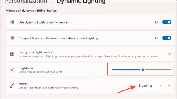 How to Fix Dynamic Lighting Not Working on Windows 11