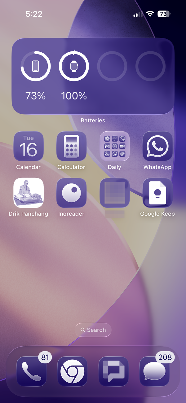 Change app icons on iPhone (iOS 26): clear, tint, size