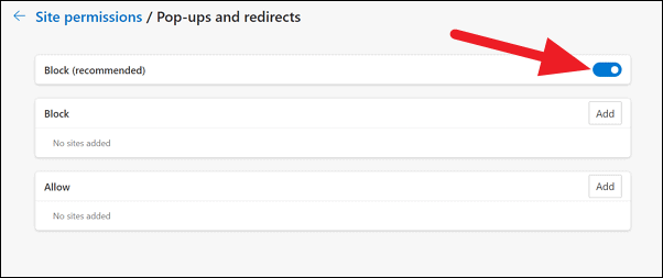 How To Enable Or Disable Pop Up Blocker In Microsoft Edge