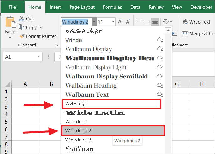 How to Insert Check Mark (Tick) in Excel