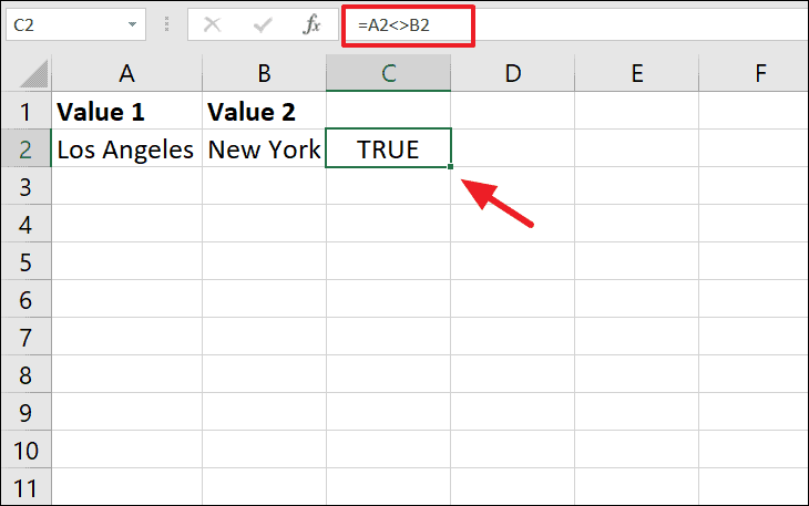How to Use 'Not Equal To' in Excel