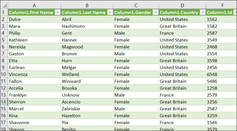 How to Convert Json to Excel