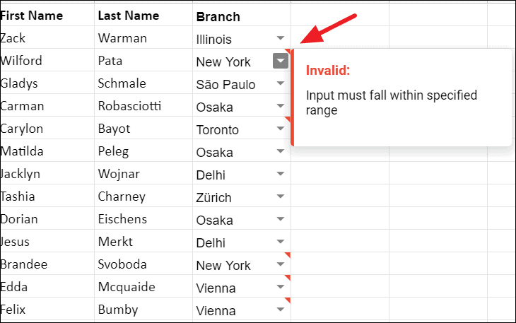 How to Insert a Drop Down Menu in Google Sheets