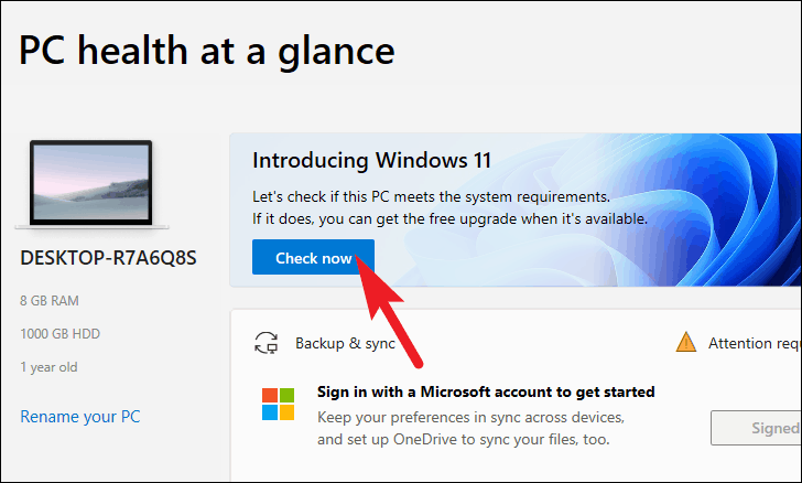 How to Check if your PC Supports Windows 11 System Requirements with PC ...