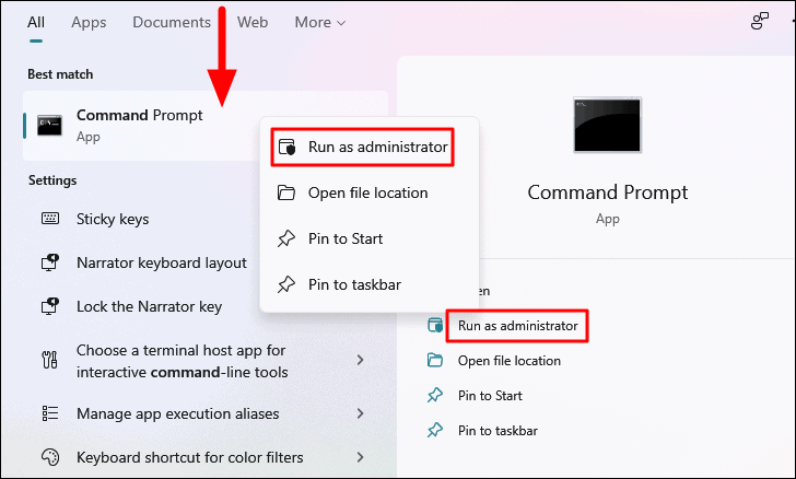 How to 'Run as Administrator' on Windows 11