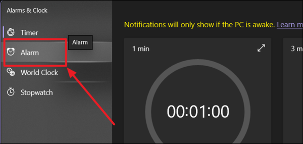 How to Set an Alarm in Windows 11