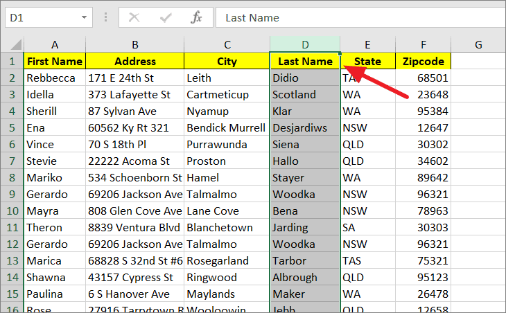 How to Move a Row in Excel