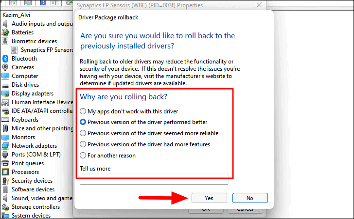 How to Uninstall (Roll Back) Driver Updates on Windows 11