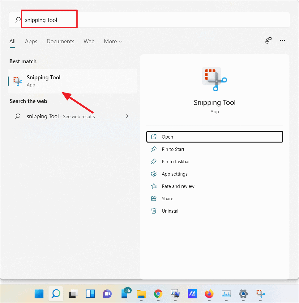 How to Use Windows 11 Snipping Tool to take a Screenshot