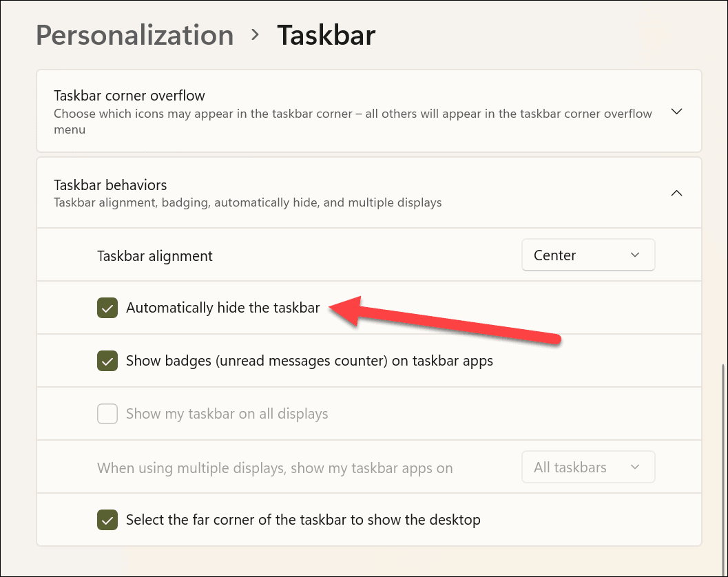 How to Fix Taskbar Not Hiding on Windows 11