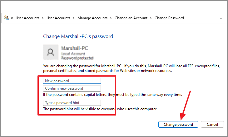 How to Change PIN or Password in Windows 11