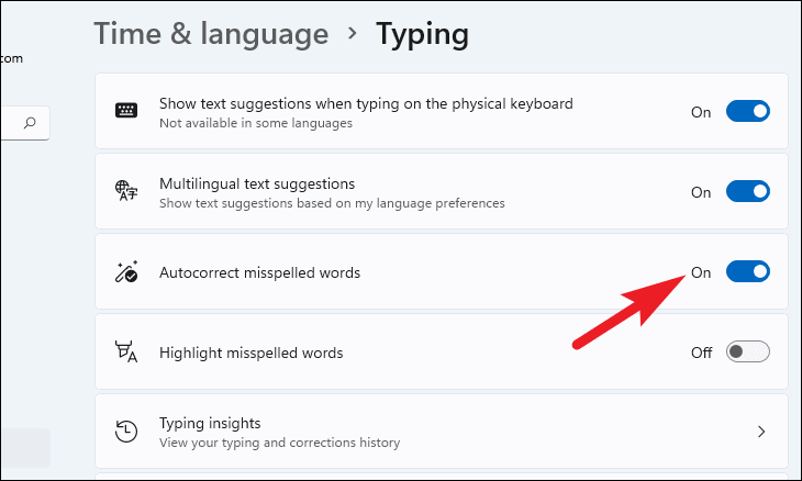 How to Enable or Disable Autocorrect and Text Suggestions in Windows 11
