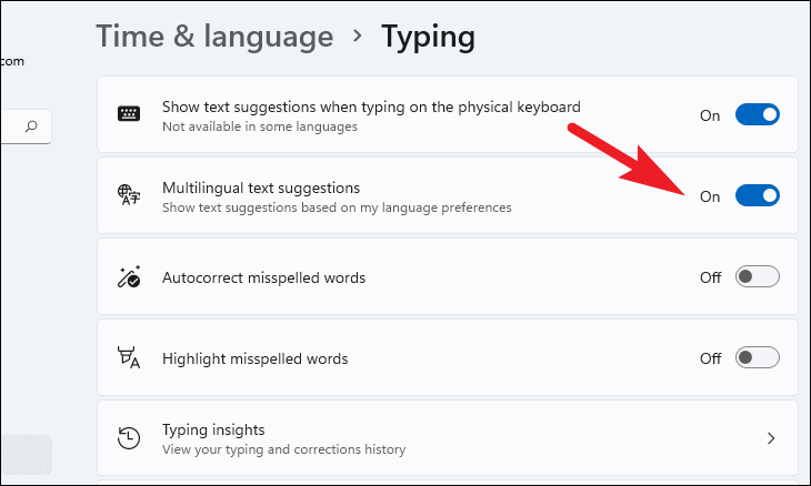 How To Enable Or Disable Autocorrect And Text Suggestions In Windows 11