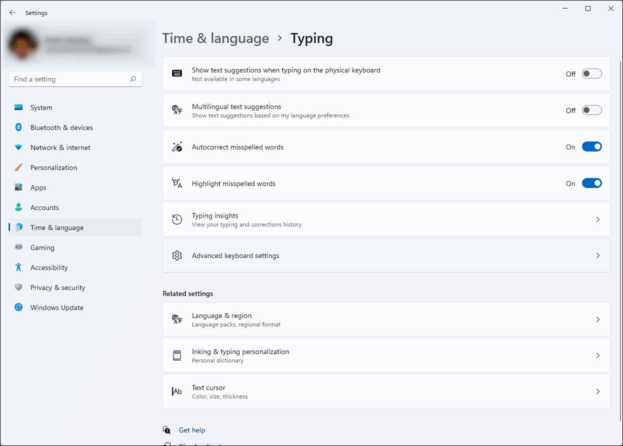 How to Enable or Disable Autocorrect and Text Suggestions in Windows 11