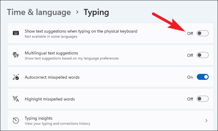 How to Enable or Disable Autocorrect and Text Suggestions in Windows 11