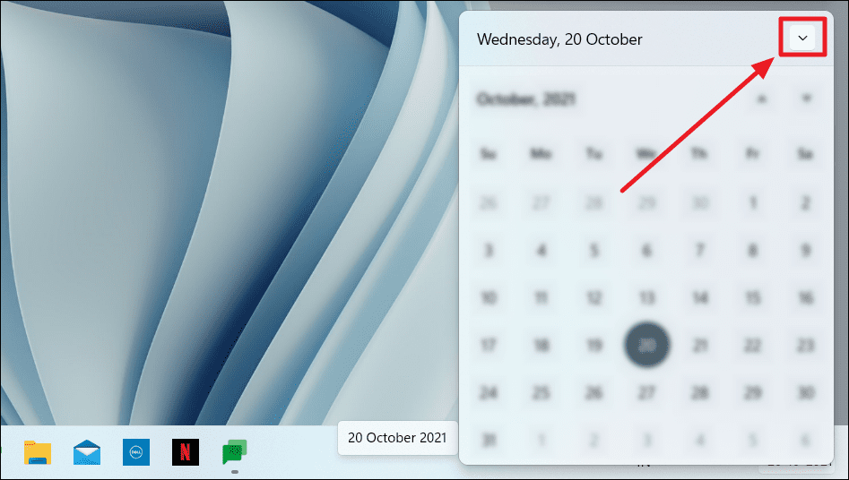 How to Hide or Minimize Calendar in Windows 11 Notification Center