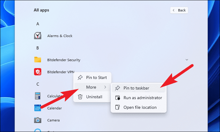 How to Pin an App to Taskbar on Windows 11