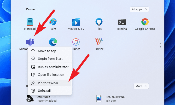 How to Pin an App to Taskbar on Windows 11
