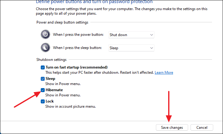 How to Enable Hibernate Power Option in Windows 11