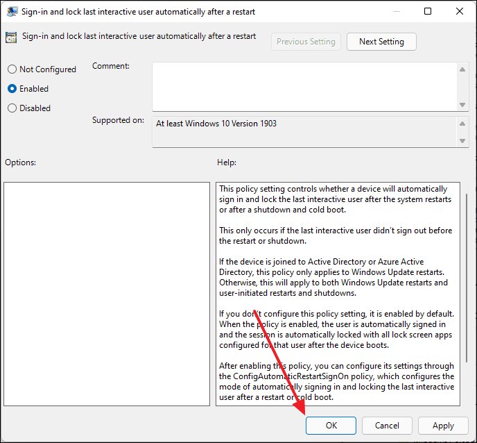 How To Enable Or Disable Automatic Sign In After Update On Windows 11
