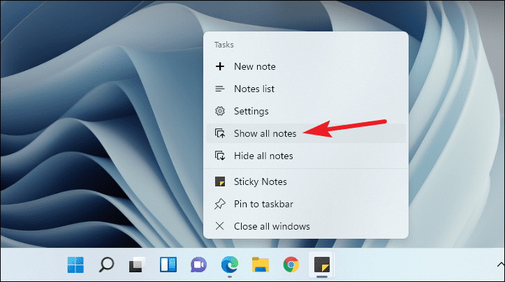 How to Minimize or Hide Sticky Notes in Windows 11
