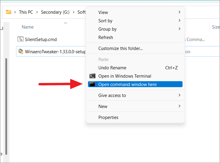How to Open Command Prompt Window Inside a Directory on Windows 11