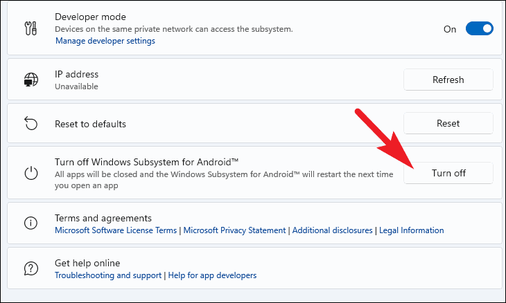 How to Restart Windows Subsystem for Android in Windows 11