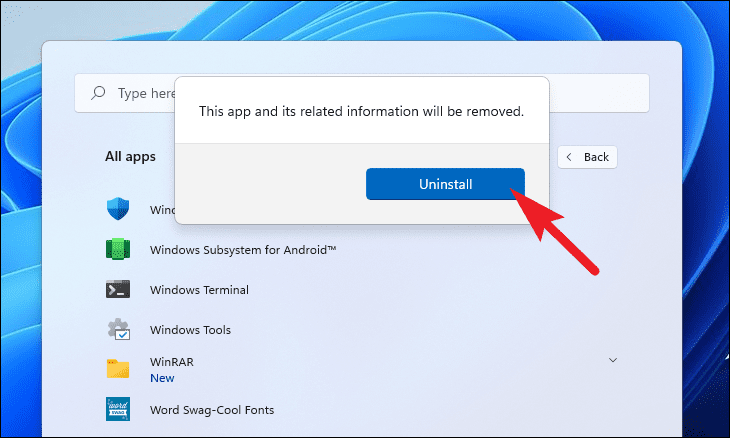 How to Uninstall Windows Subsystem for Android in Windows 11