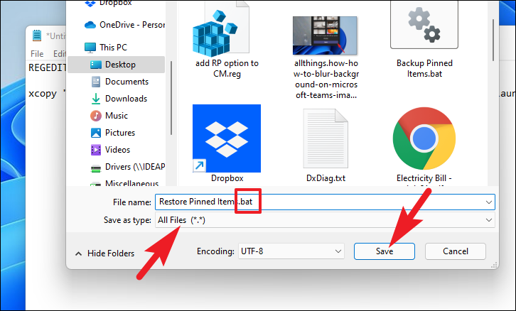How To Backup And Restore Pinned Items On Taskbar In Windows 11