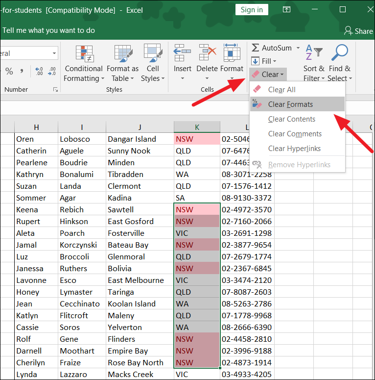 How to Clear Formatting in Excel
