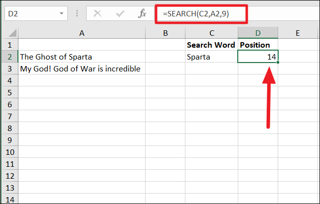 How to Use Excel Search Function
