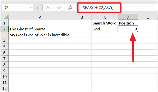 How to Use Excel Search Function