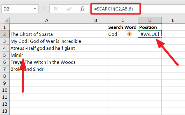 How To Use Excel Search Function