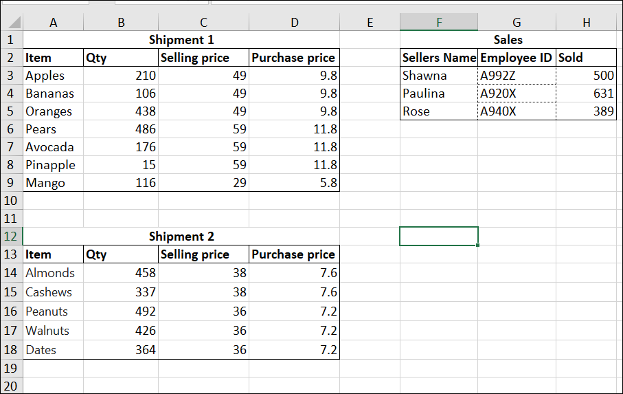 How to Use Index Function in Excel