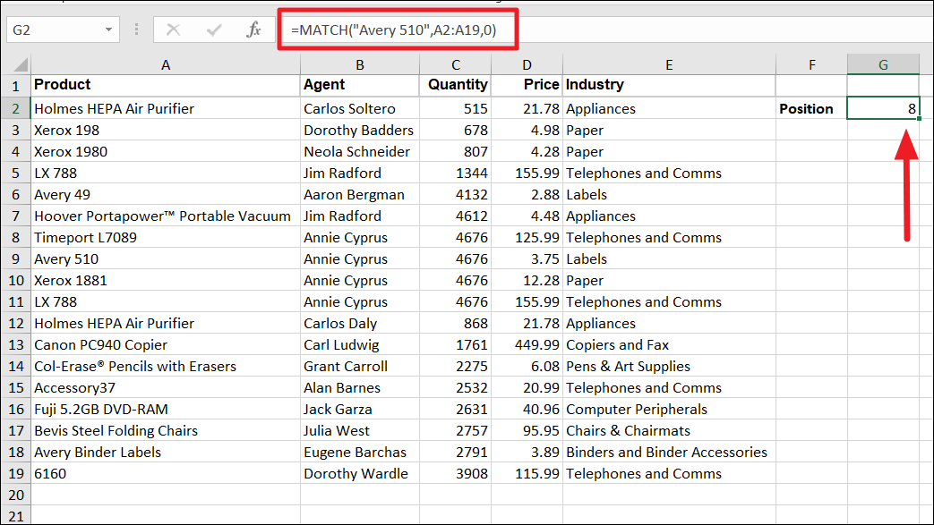How to Use Index Function in Excel