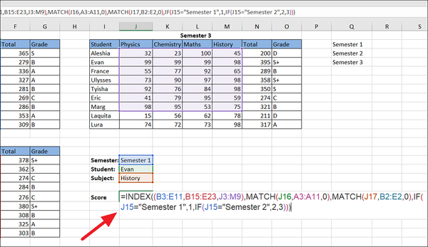 How to Use Index Function in Excel