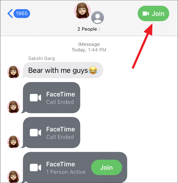 What Does the Green Join Button Mean on iMessage?