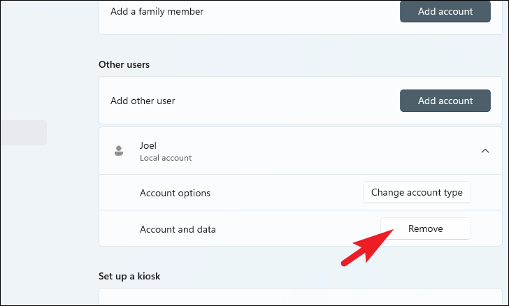 How to Delete a User Profile in Windows 11