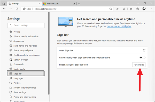 How to Enable and Use Edge Bar in Microsoft Edge