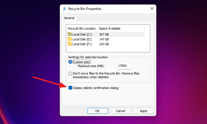 How to Change Recycle Bin Storage Settings in Windows 11