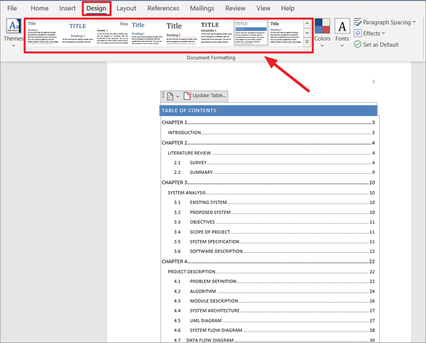 How to Create a Table of Contents in Microsoft Word