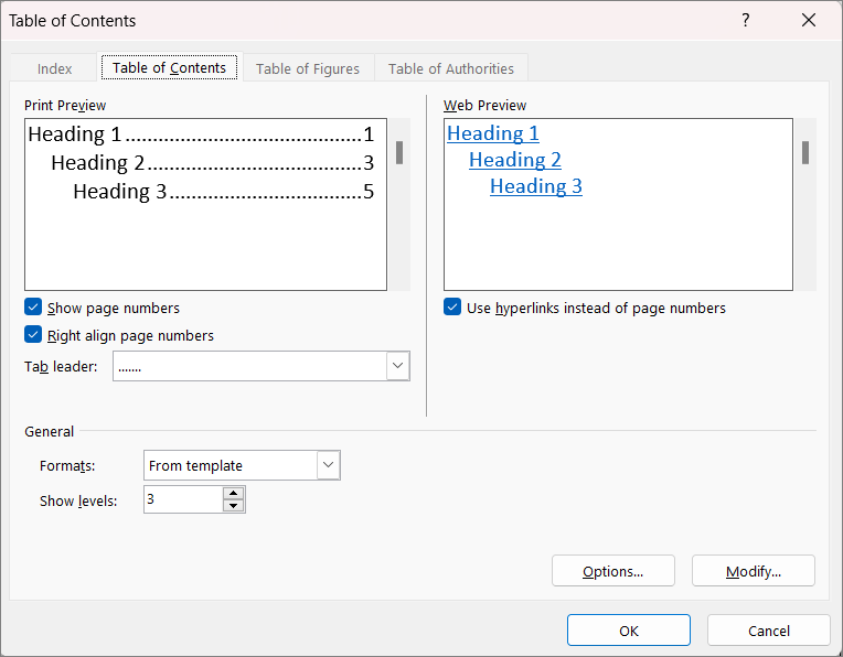 How to Create a Table of Contents in Microsoft Word