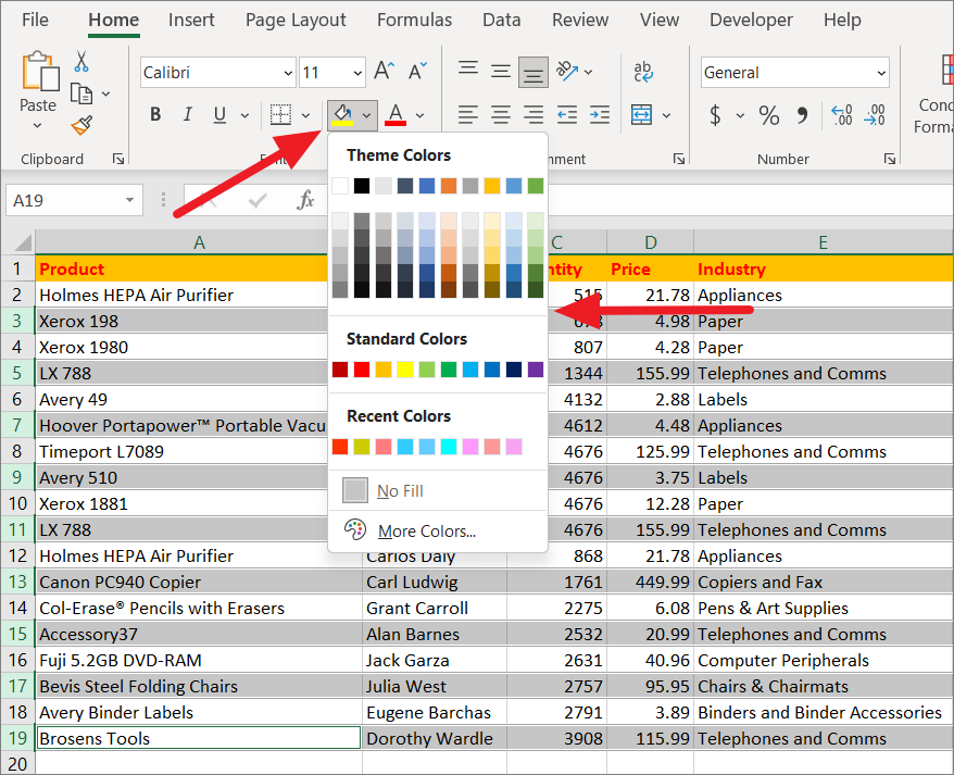 How to Highlight Every Other Row in Excel